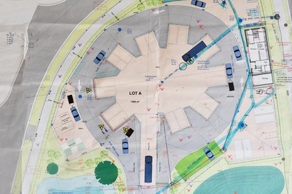 Einzigartige sternförmige Anordnung, Containerpark | CBS beton